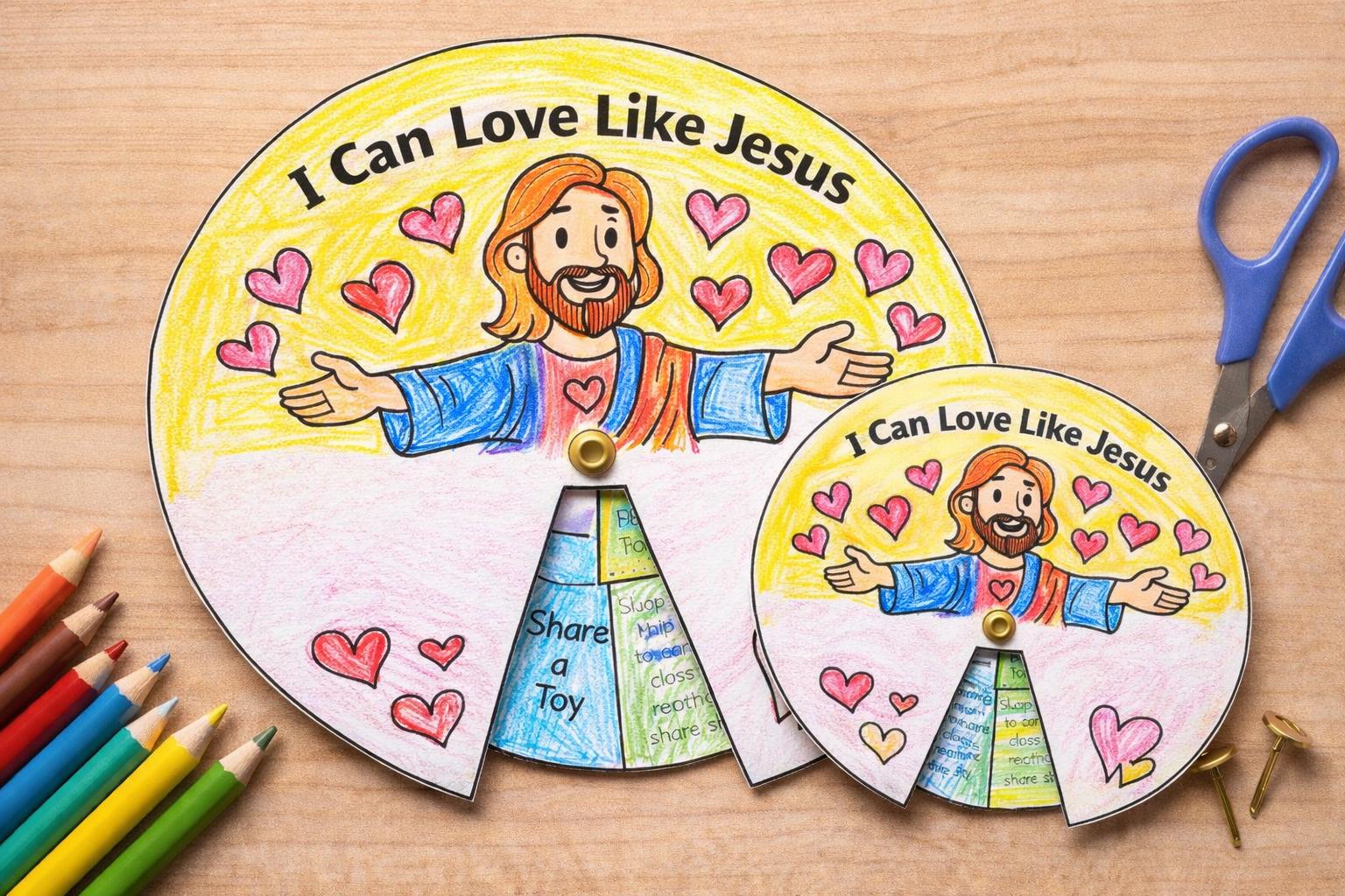 I Can Love Like Jesus – Printable Activity Wheel - Etsy