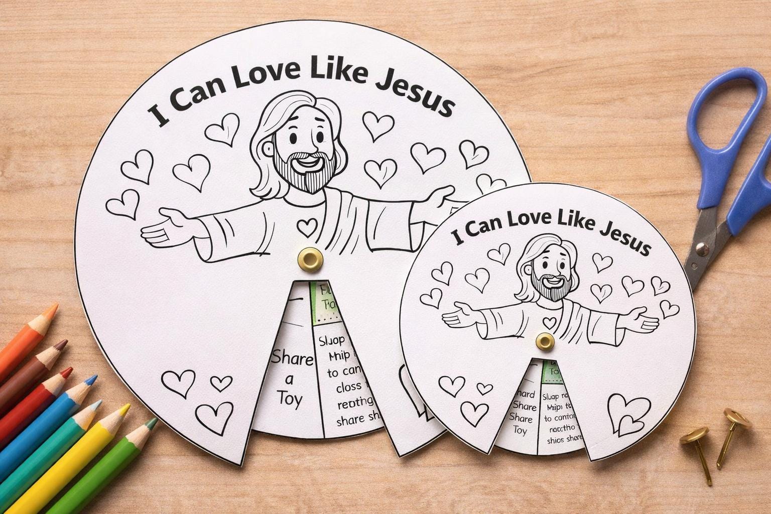 I Can Love Like Jesus – Printable Activity Wheel - Etsy