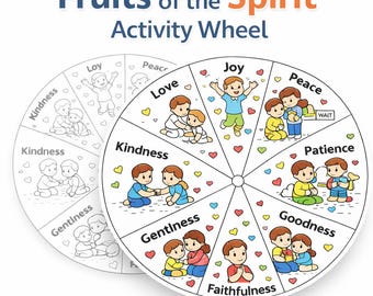 Fruits of the Spirit Activity Wheel for Kids | Christian Bible Craft ...