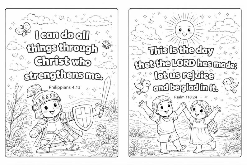 Bible Coloring Pages for Little Kids – 40 Cute Christian Coloring Pages ...