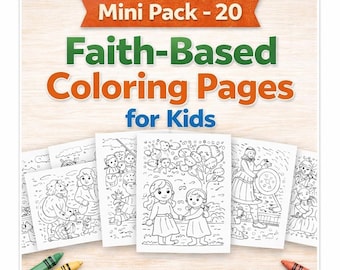 20 Faith-based Coloring Pages for Kids | Christian Bible Coloring Book ...