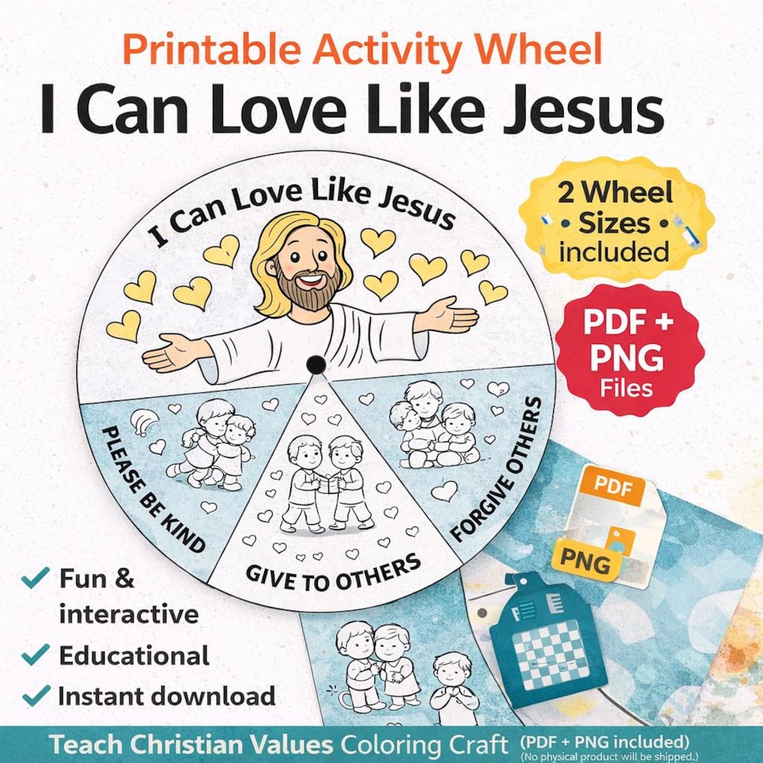 I Can Love Like Jesus – Printable Activity Wheel - Etsy