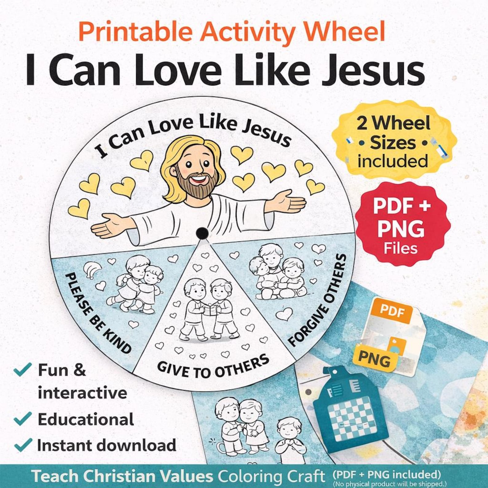 I Can Love Like Jesus – Printable Activity Wheel - Etsy