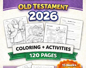 Old Testament Coloring Pages 2026 Bundle – 120 Pages of Bible ...