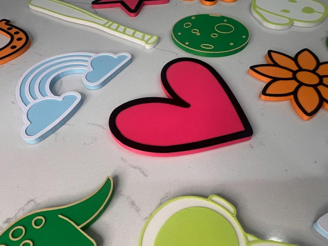 3D Printed Charms | Matching Icons for Name Templates | Matching 3D ...