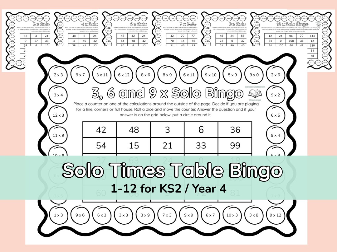 Printable Times Tables Bingo Game | Year 4 MTC Maths Activity ...