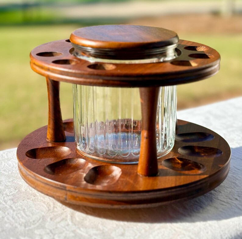 Gentleman's Smoking Station | Decatur Industries Walnut Pipe Rack ...