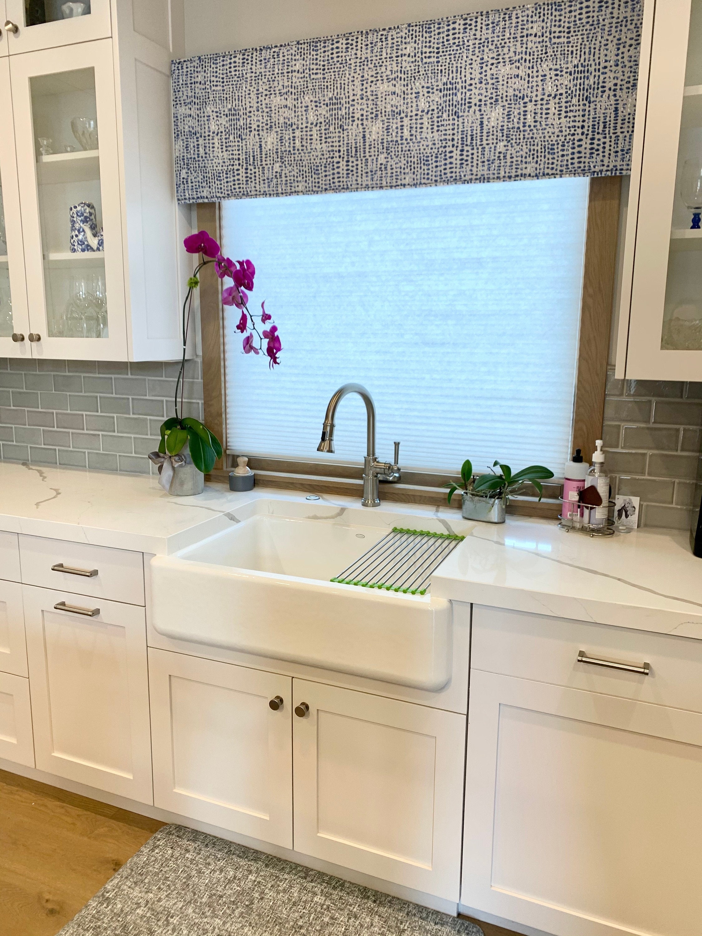 Custom Cornice Kitchen Window Treatment with Welting | Etsy