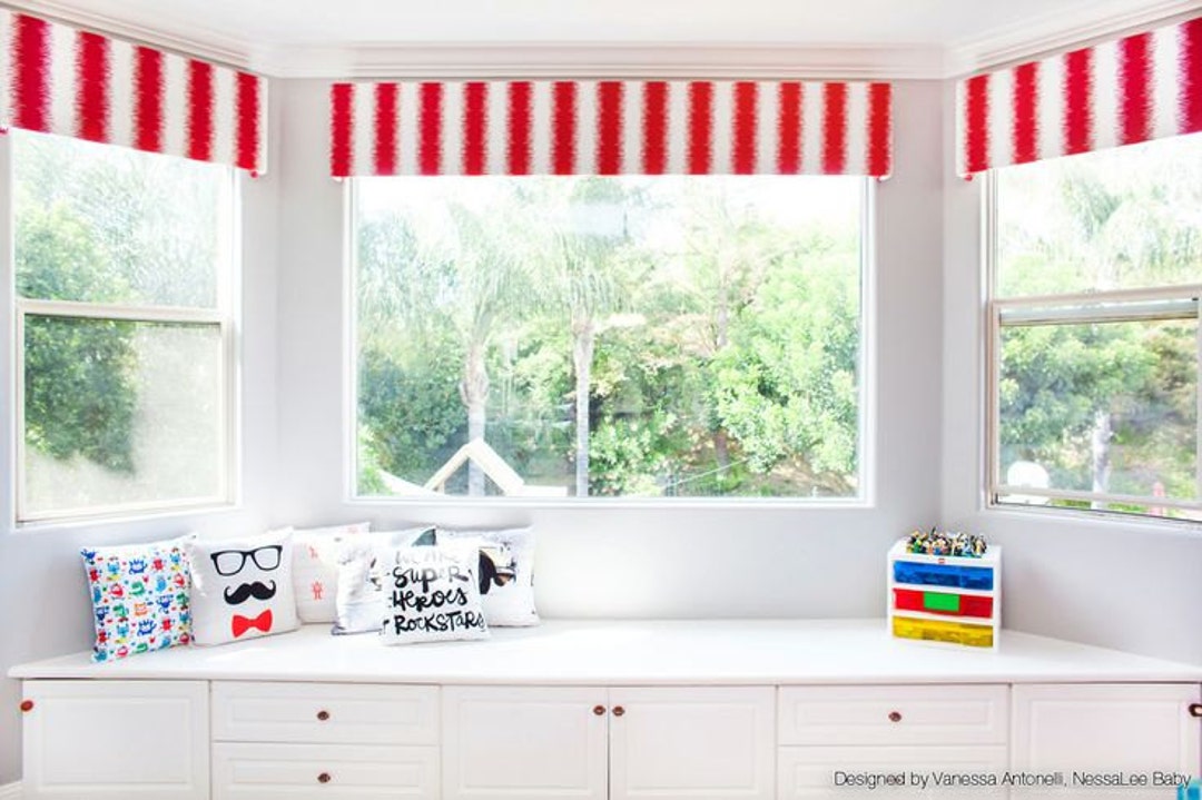 Custom Bay Window Treatment: Cornice, Pelmet, Valence Box - You Choose ...