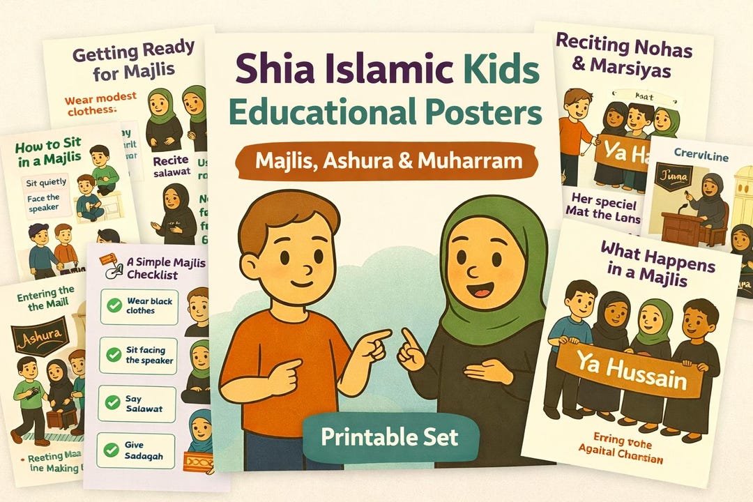 Shia Kids Educational Posters | Majlis for Children, Ashura & Muharram ...
