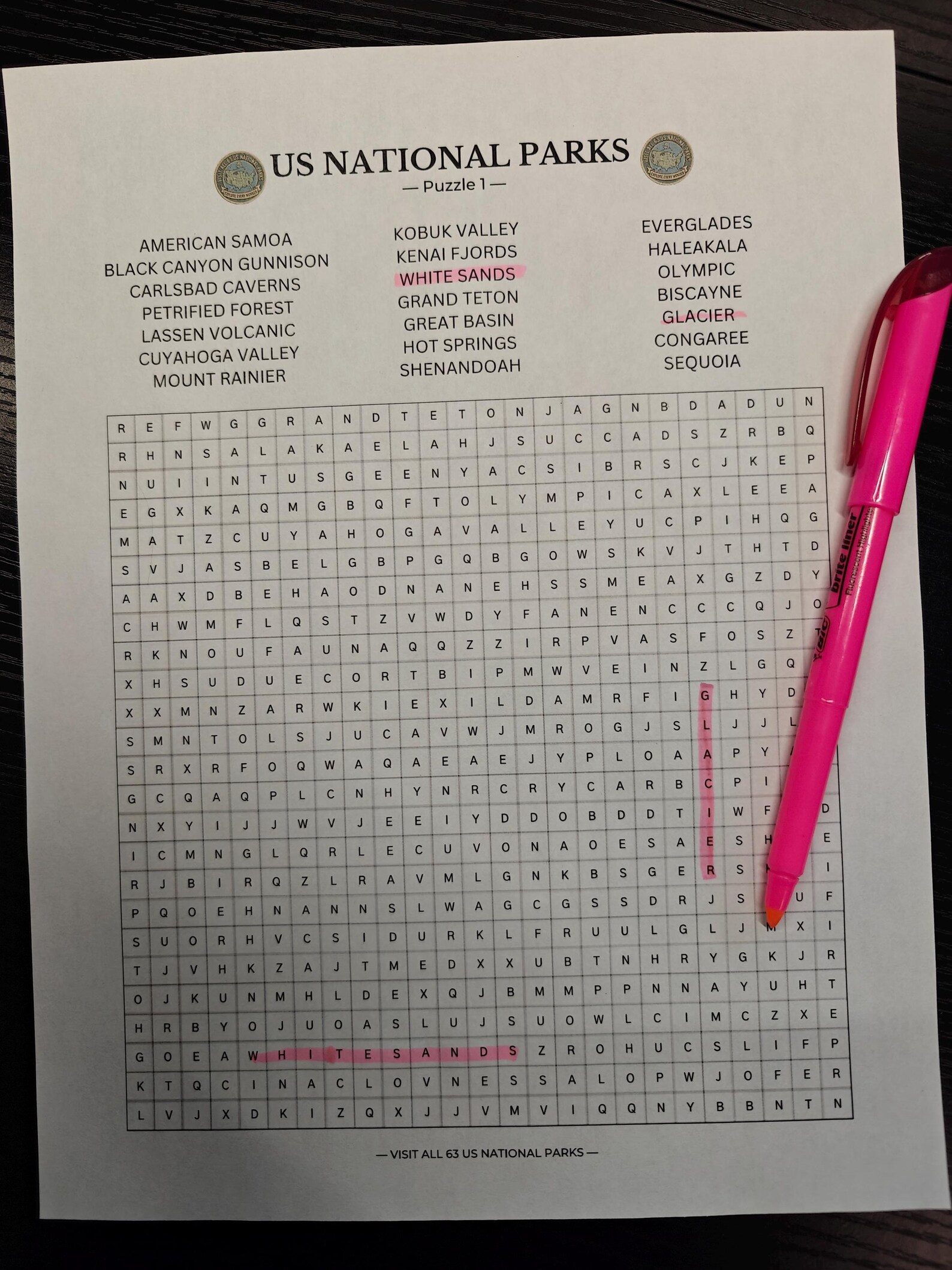 National Park Word Search Bundle, 3 Printable Travel Games, Road Trip ...
