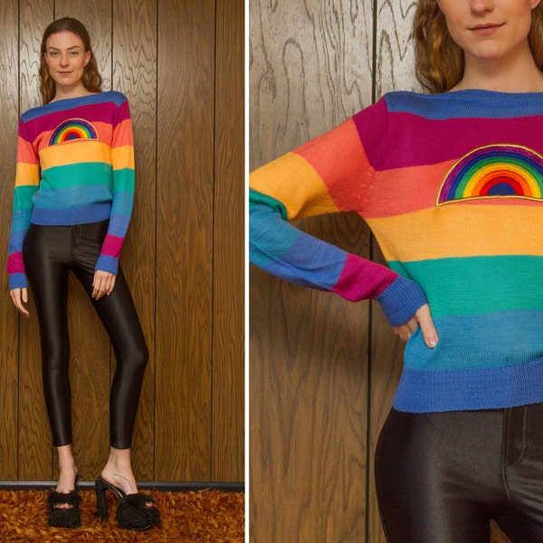 Rainbow Striped 70s - Etsy