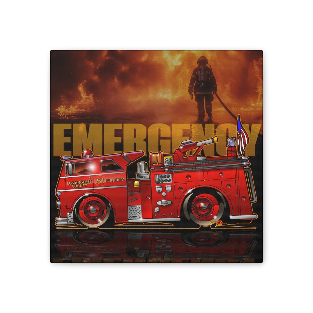 EMERGENCY ENGINE 51 Fire Truck TV Show Canvas Art Print - 2 Sizes - Etsy