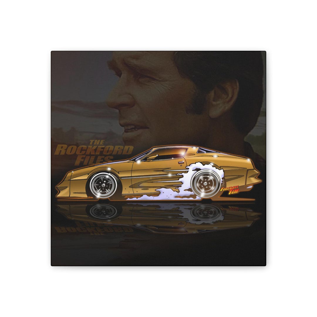 ROCKFORD FILES Pontiac Firebird Fireball Art Canvas Wall Print - 3 ...