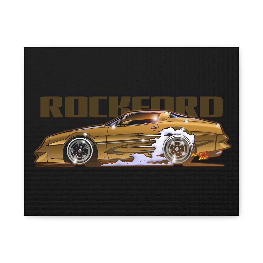ROCKFORD FILES Pontiac Firebird Fireball Art Canvas Wall Print - Etsy