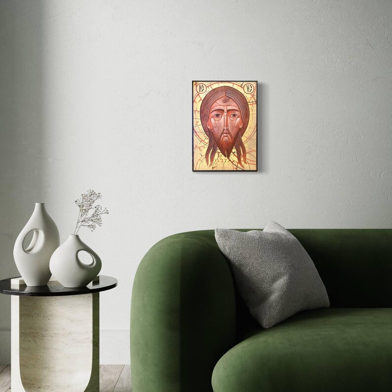 Jesus Christ Icon Canvas Print, Modern Religious Wall Art - Etsy
