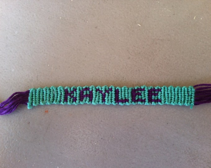 Alphabet 2 Color String Bracelet friendship Bracelet - Etsy