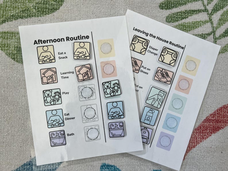 Visual Routine Cards for Toddlers – Autism, ADHD & Daily Routines ...
