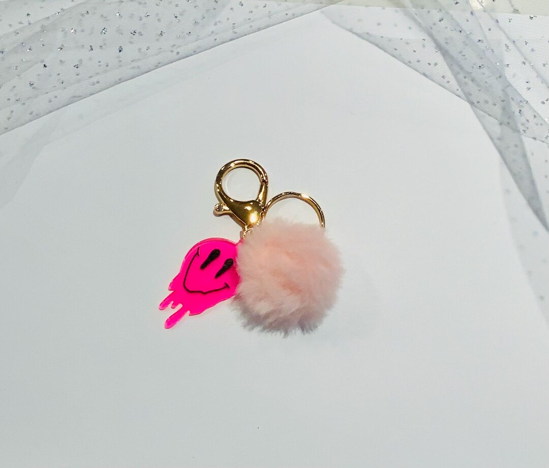 Preppy Pink Mini Keychain - Etsy