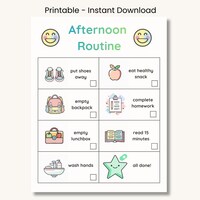 Editable Before and After School Routine Charts, Daily Checklists, Kids ...
