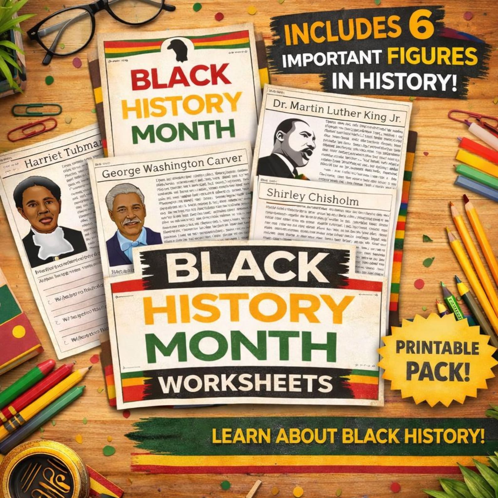 Black History Month Worksheets 3rd Grade-5th Grade - Etsy UK