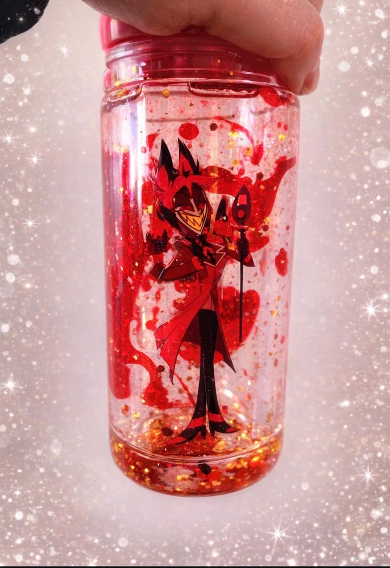 Alastor Hazbin Hotel LAVA Snowglobe Tumbler | Glitter Cup 20oz - Etsy