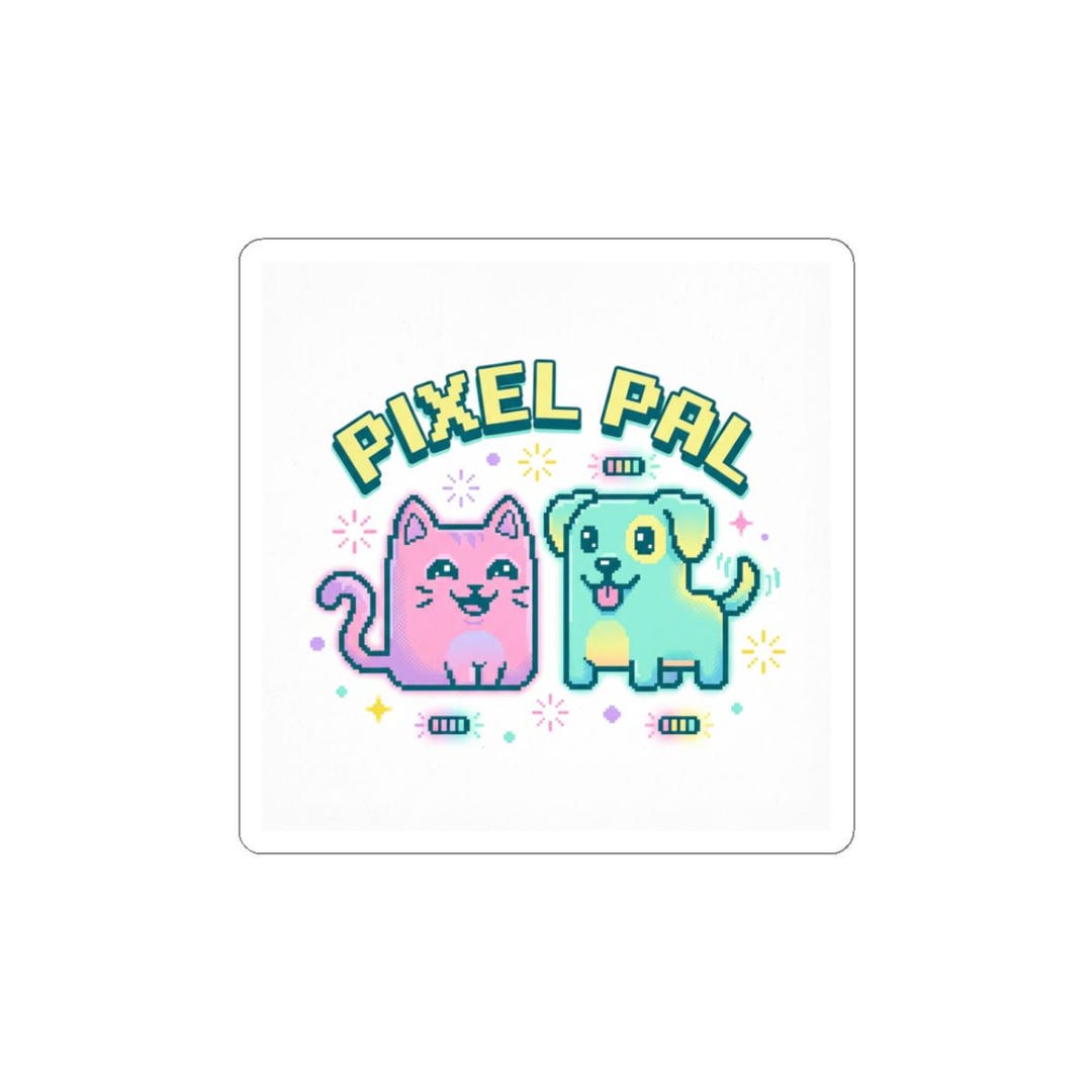 Pixel Pal 8-bit Pet Sticker | Pixel Pet Nostalgia, Retro Gadget Art - Etsy