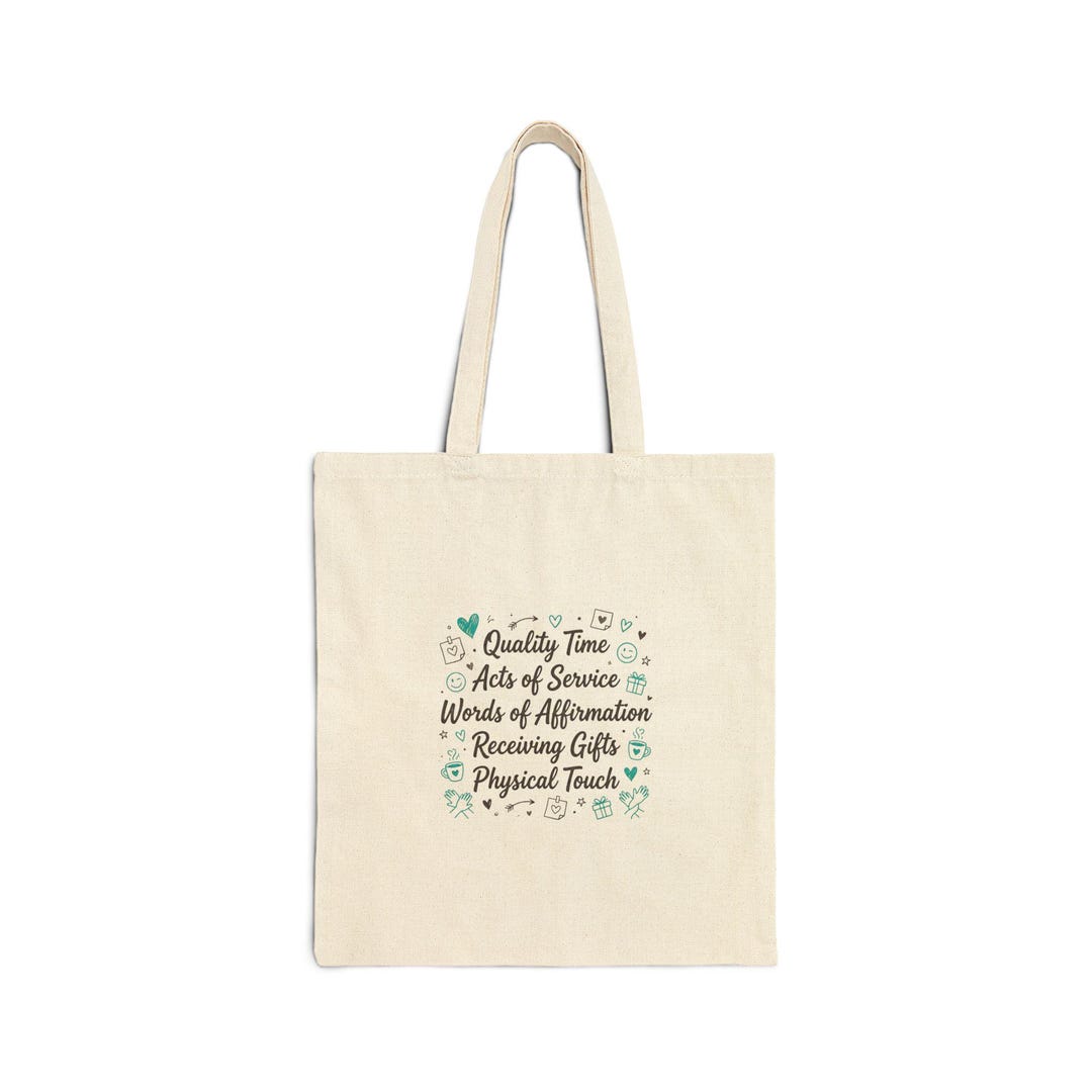 Love Languages List Tote | Love Language Meme, Acts of Snacks Canvas ...