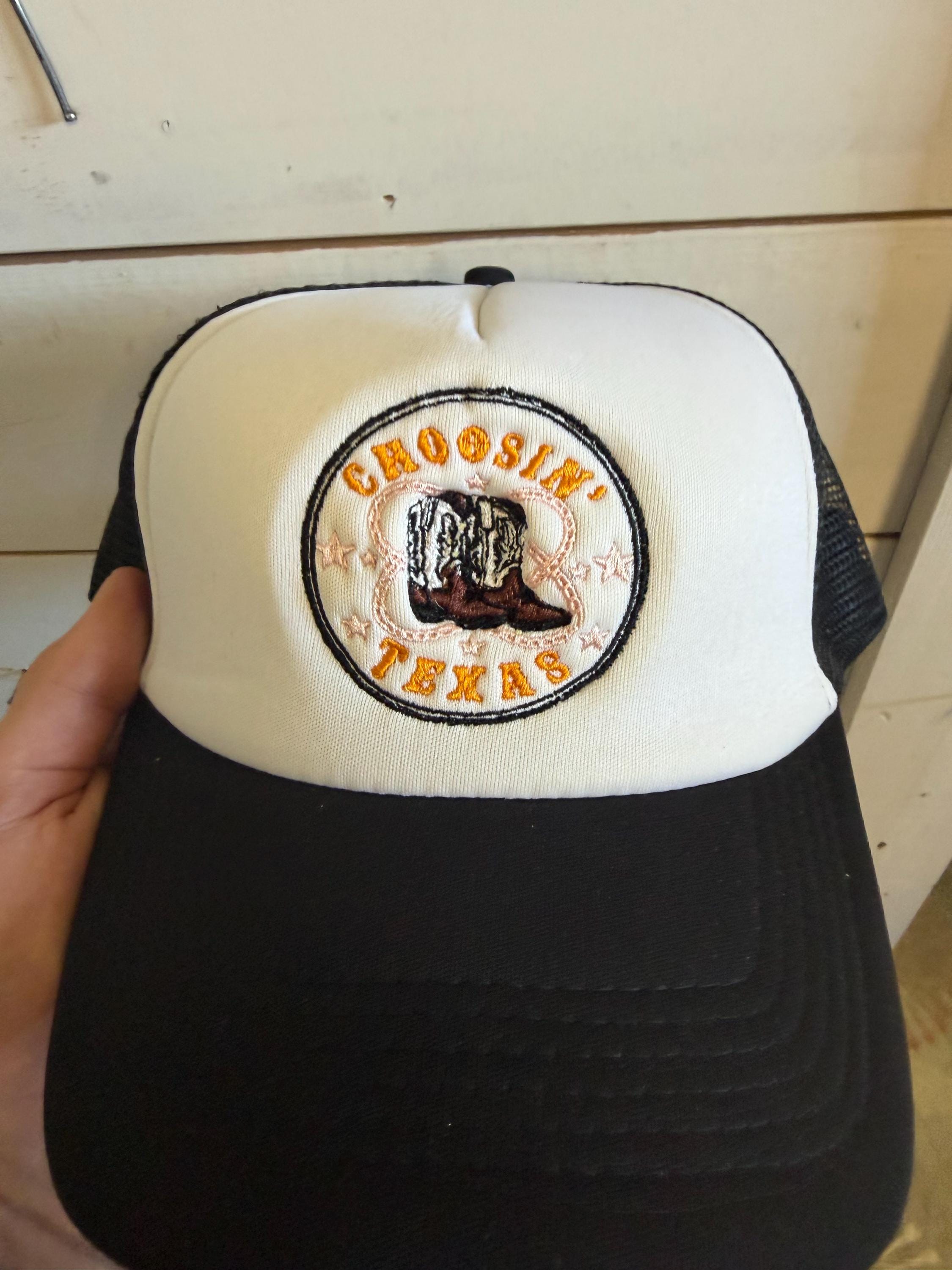 Choosin' Texas Embroidery Design | Rope Hat Script Pattern | Western ...