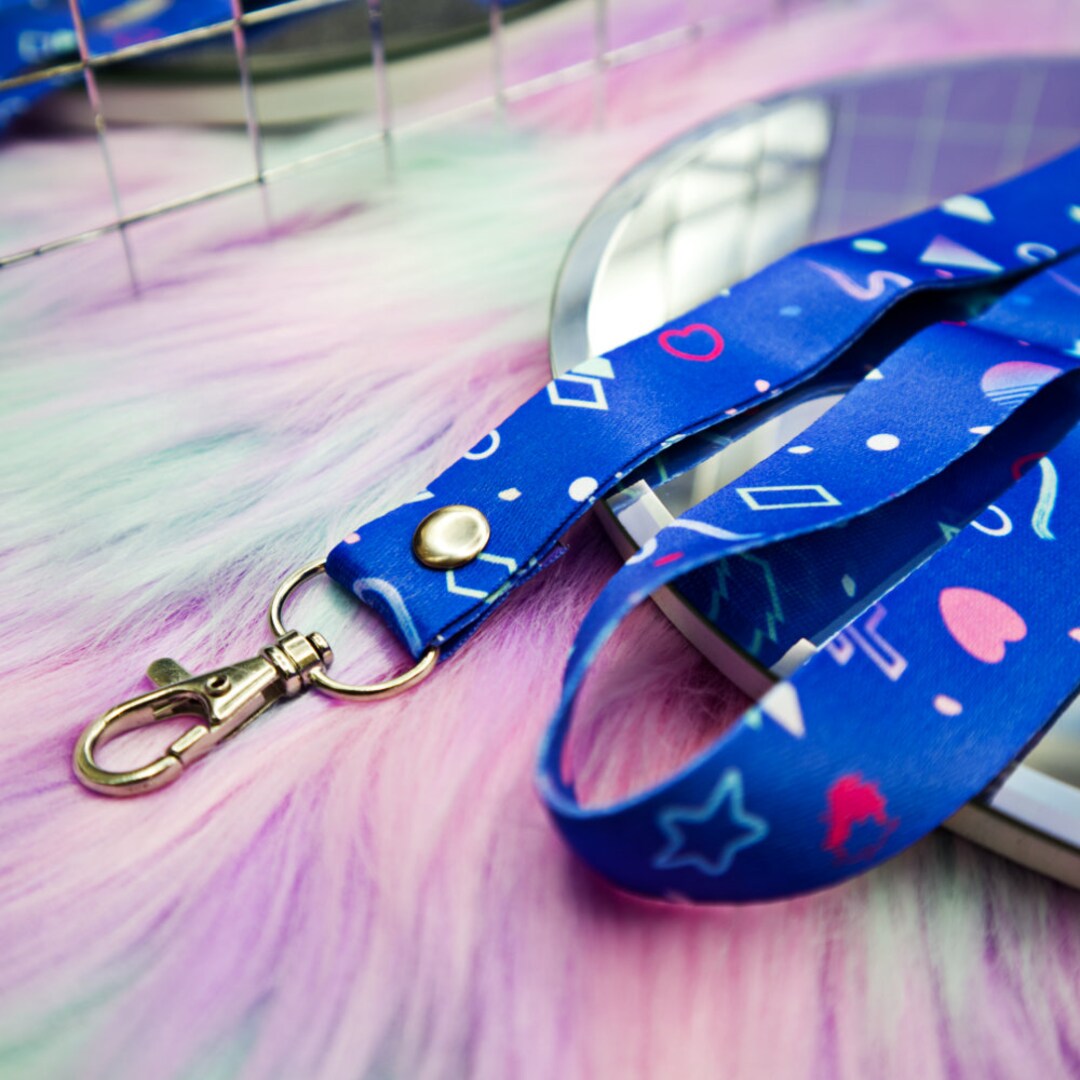 Vapor Party Lanyard for Keys | Vaporwave Nostalgic Badge Holder ...