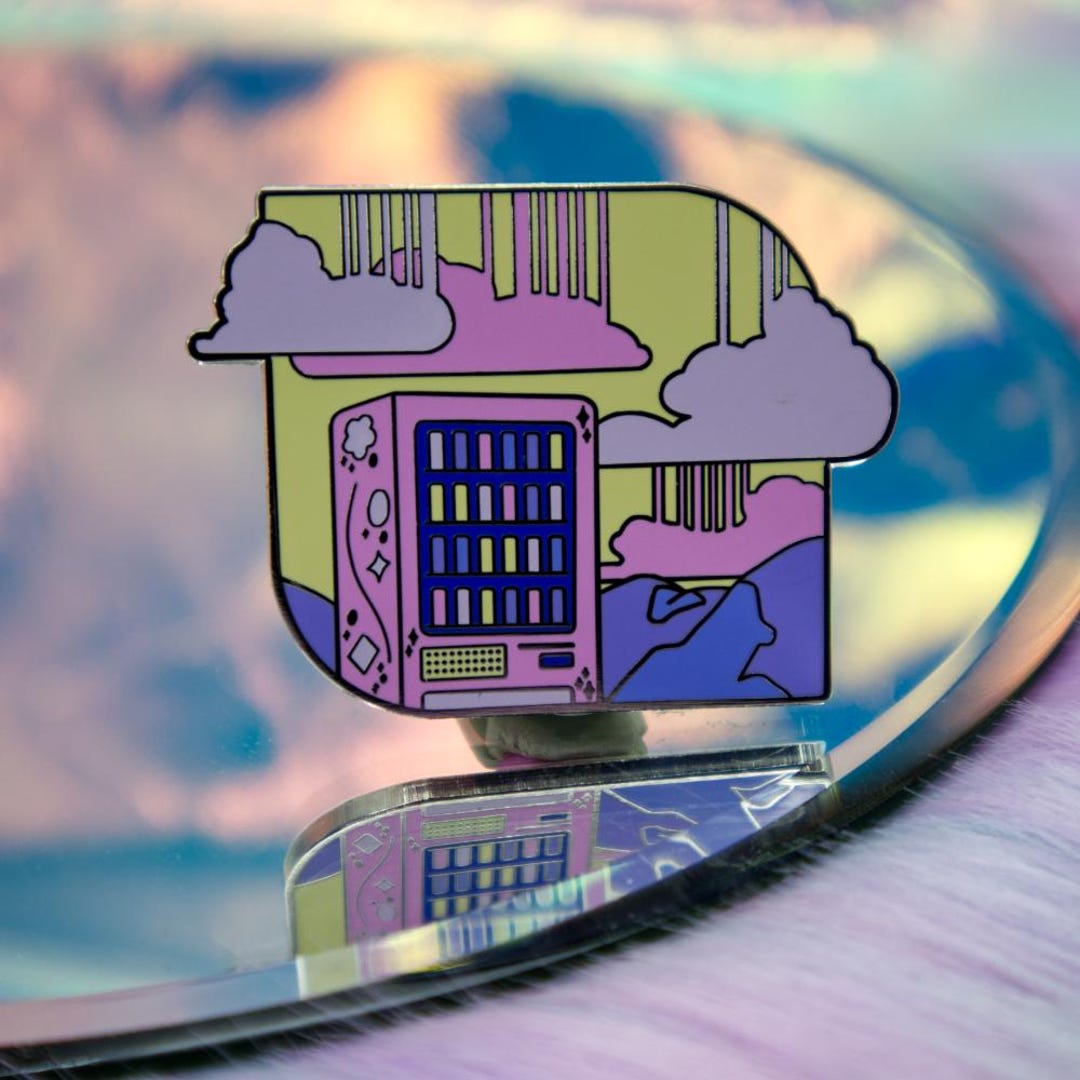 Vending Machine Vaporwave Enamel Pin - Etsy