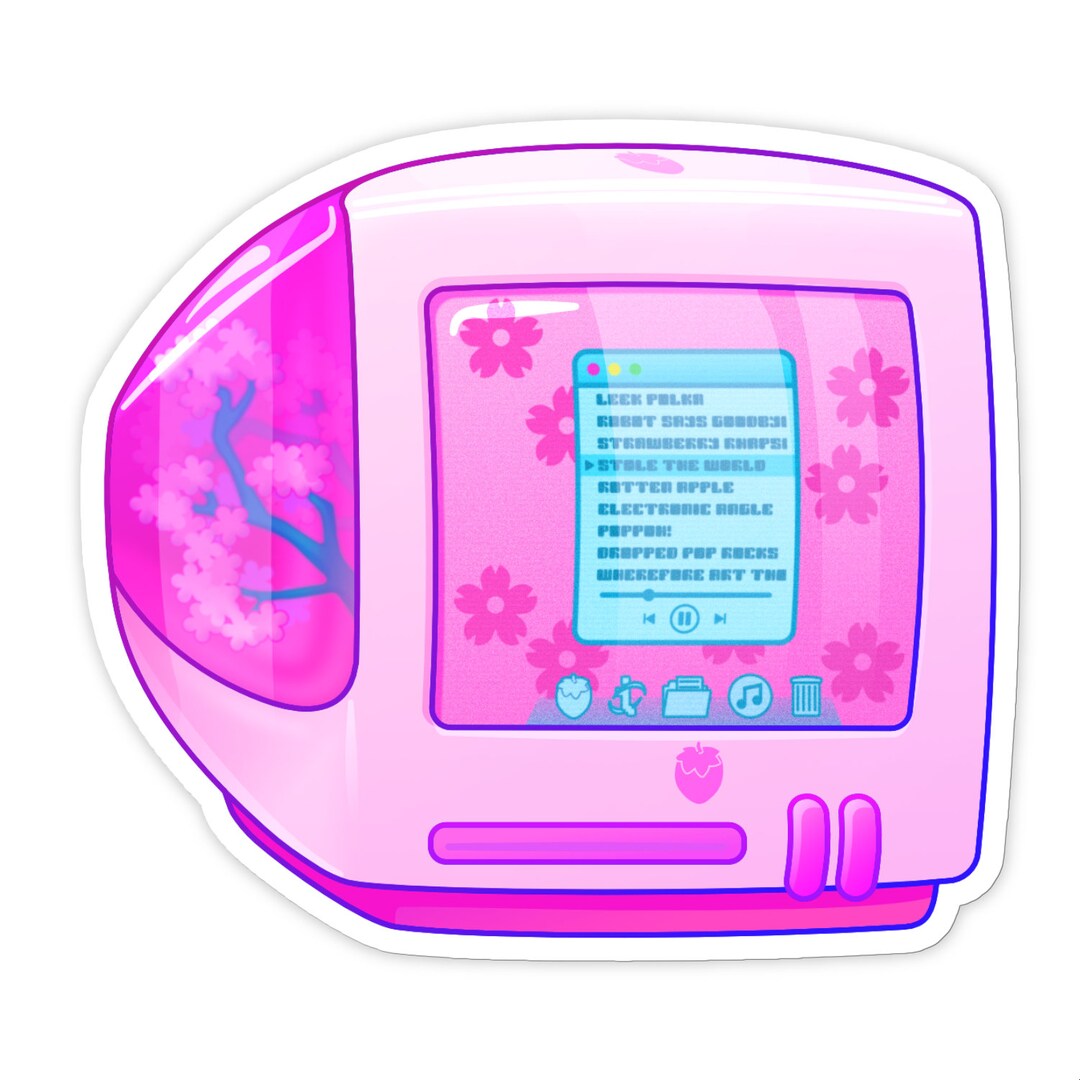 Sakura iberry Y2K Computer-inspired Sticker Y2K - Etsy
