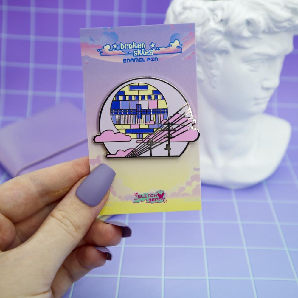 Power Lines Vaporwave Enamel Pin - Etsy