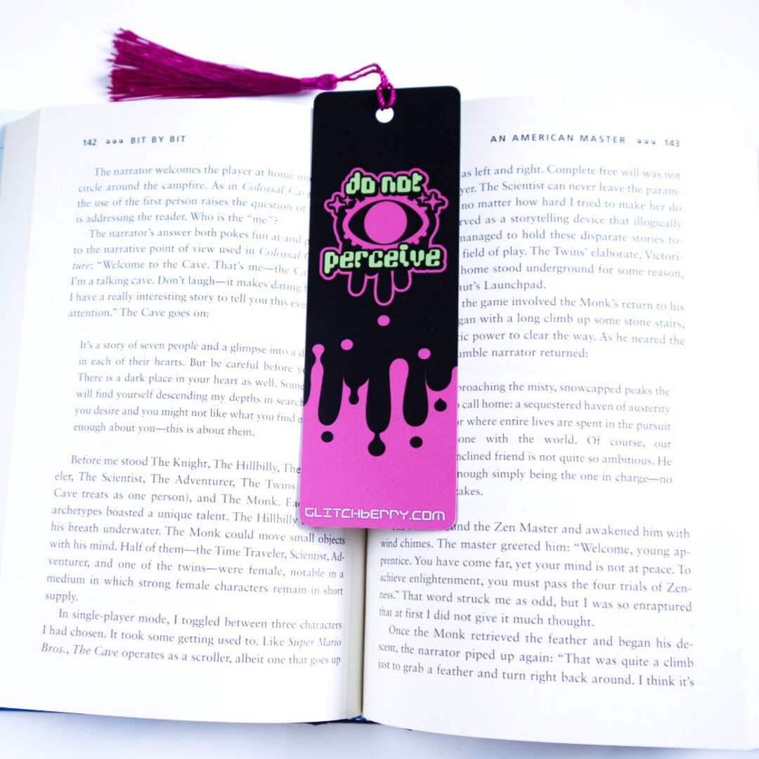 Do Not Perceive Bookmark | Spooky Eyes Paper Bookmark With Tassel for ...