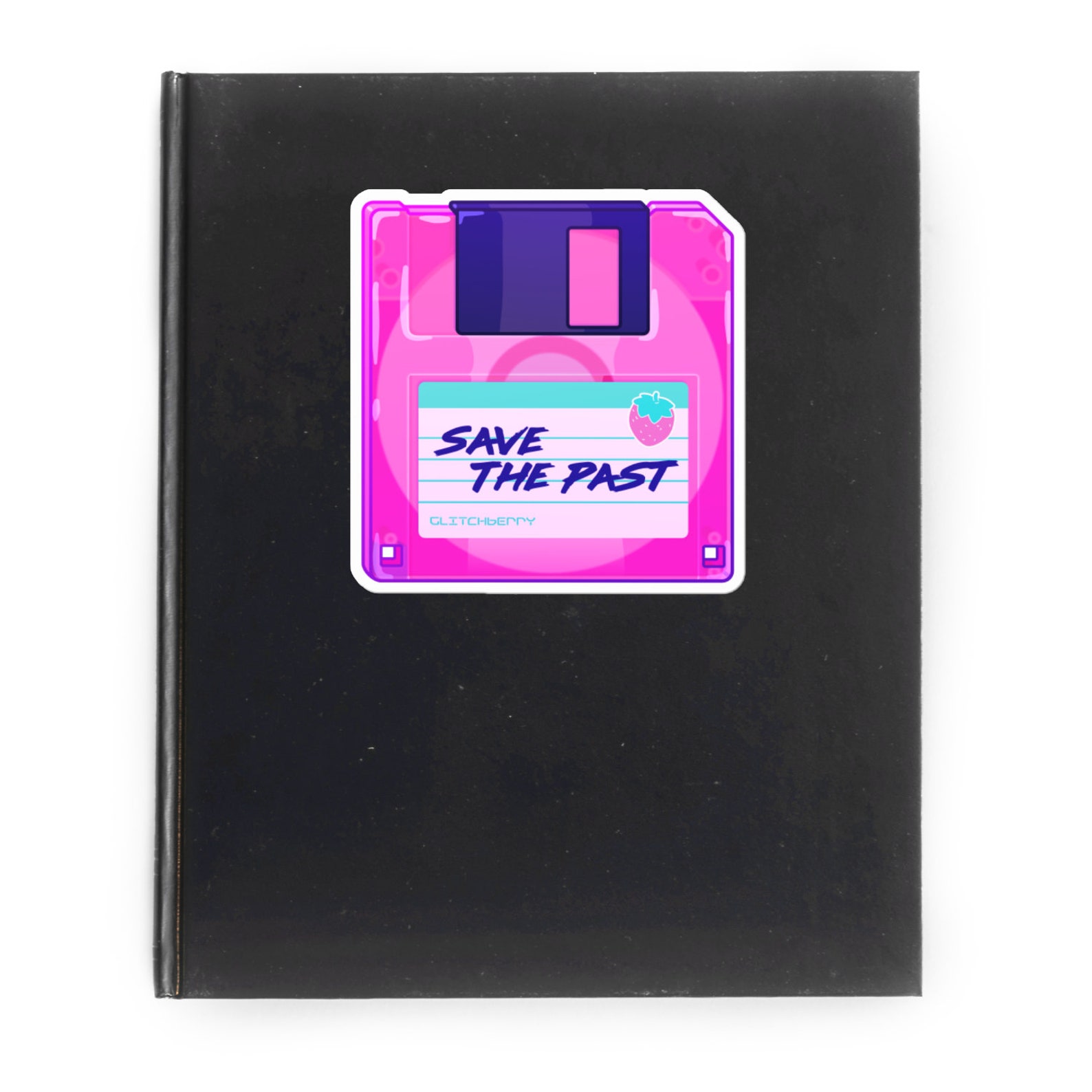 Pink Floppy Disk save the Past Vinyl Sticker Vaporwave Glitchy ...