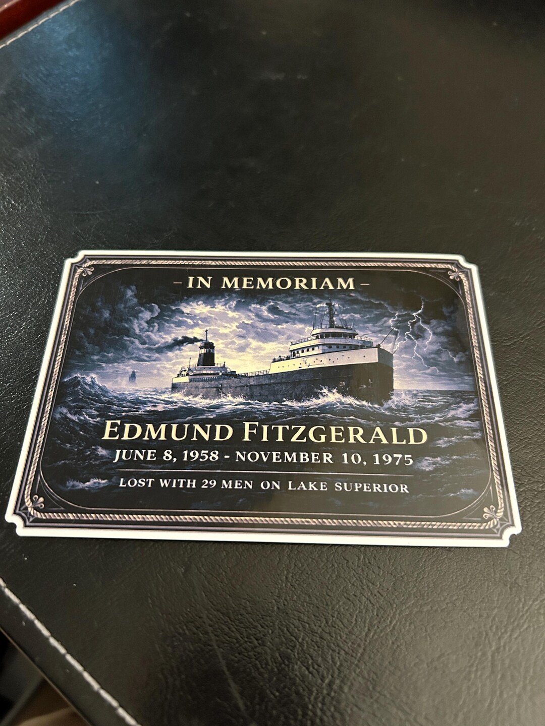 Edmund Fitzgerald Memorial Sticker | Great Lakes Shipwreck Tribute ...