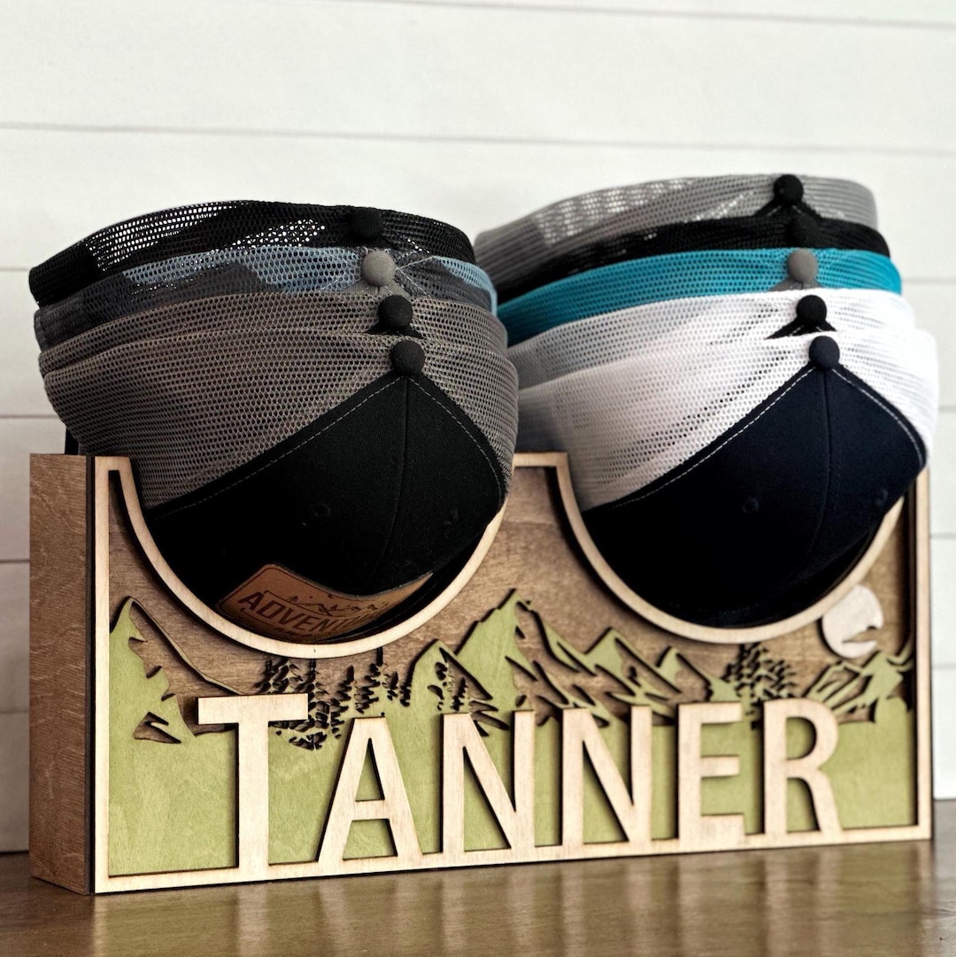 Personalized Hat Rack for Wall, Birthday Gift for Son - Etsy