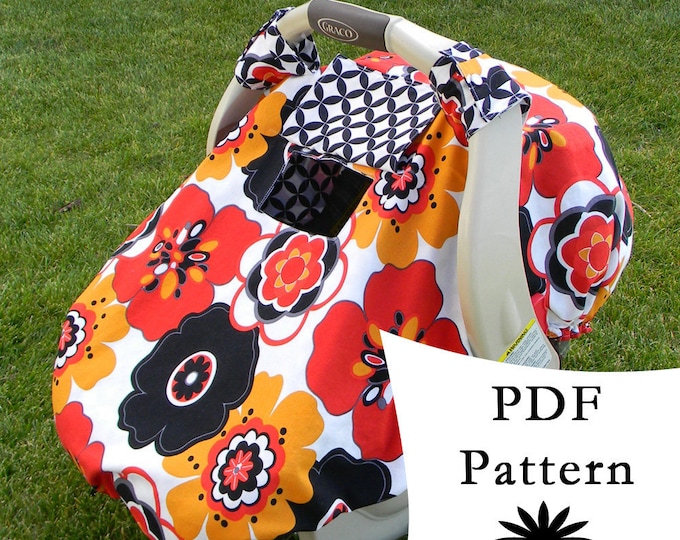 Infant Car Seat Cover PDF Pattern Sew Your Own - Etsy