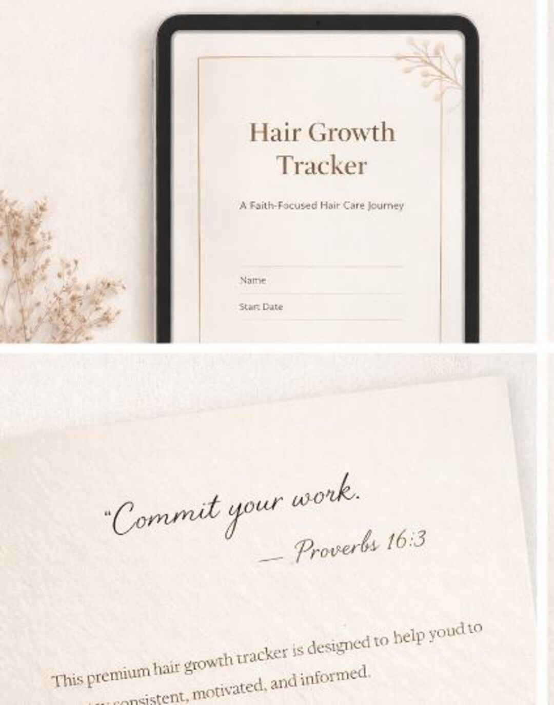 Hair Growth Tracker Printable | Hair Care Planner | Hair Growth ...