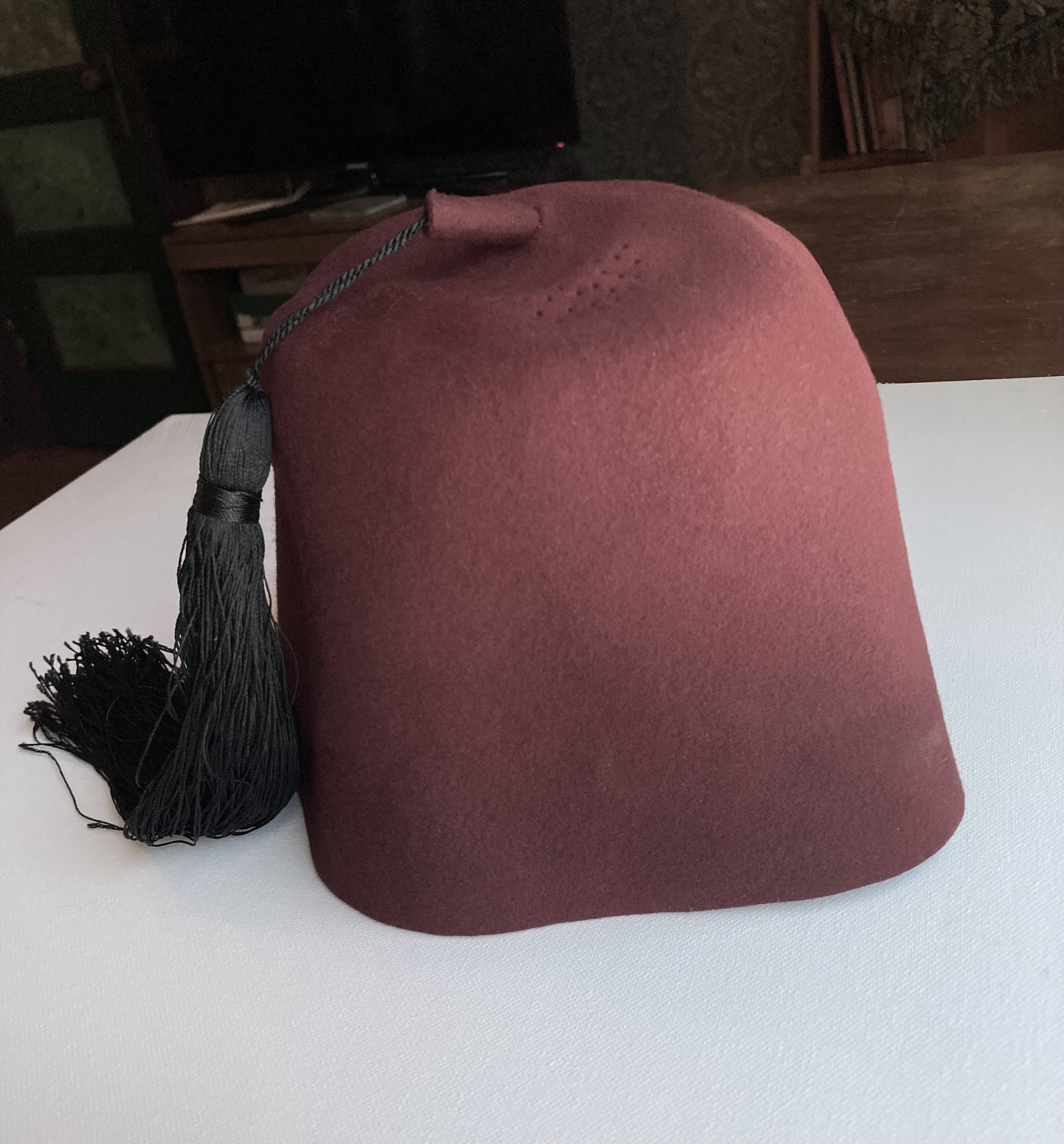 Circa 1950s Masonic Isis Shriner Burgundy Wool Fez Hat, Kansas Isis ...