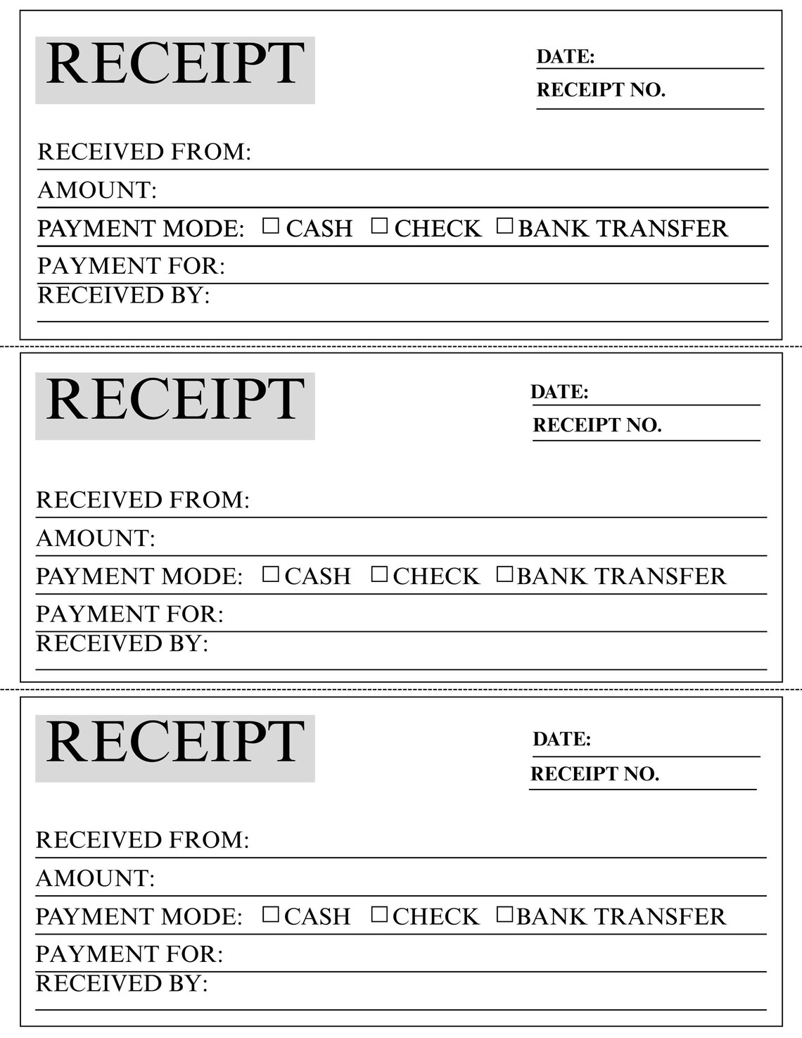 Editable Payment Receipt Template PDF File Canva Template Digital ...