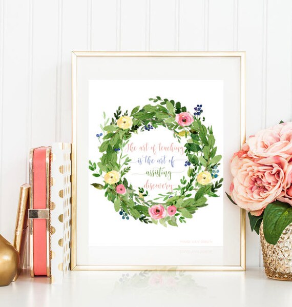 Teacher quote digital print The art of teaching is the art of | Etsy