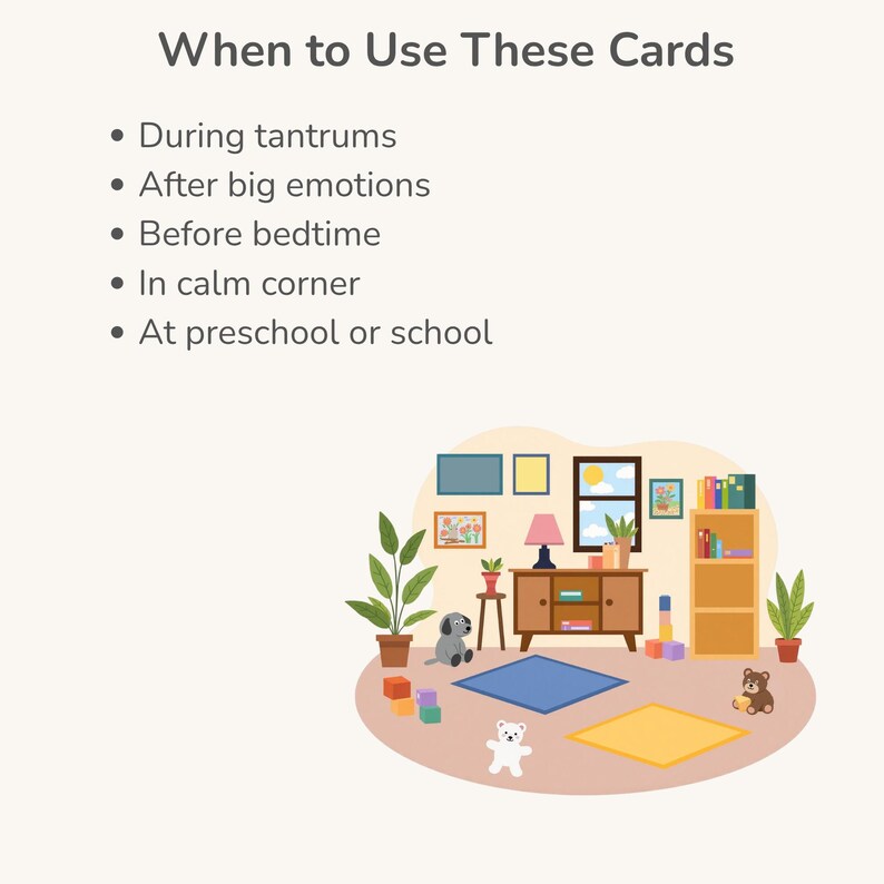 Calm Down Cards for Kids Printable, Breathing Cards for Toddlers ...