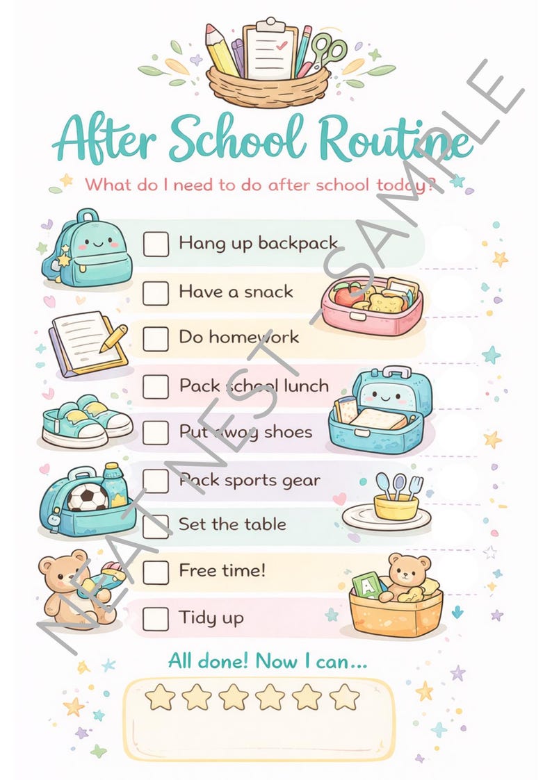 Kids Daily Routine Bundle | Morning & After School Routine Charts ...