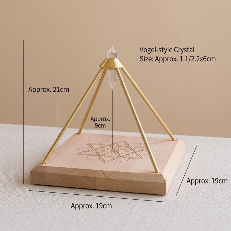 Flower of Life Crystal Pyramid Energy Generator | Vogel Crystal, Sacred ...