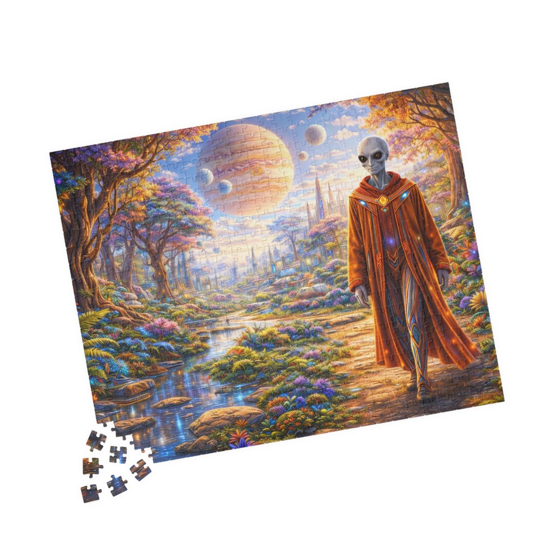 Alien Naturescape Jigsaw Puzzle, Aliens Puzzle - Etsy
