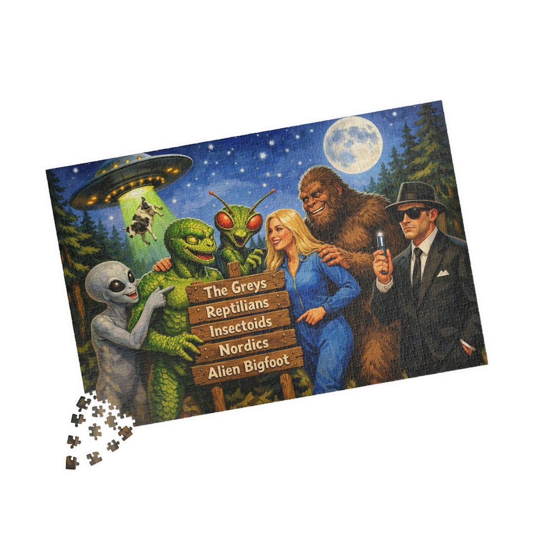 Alien Legends Meetup Puzzle, Aliens Jigsaw Puzzle - Etsy