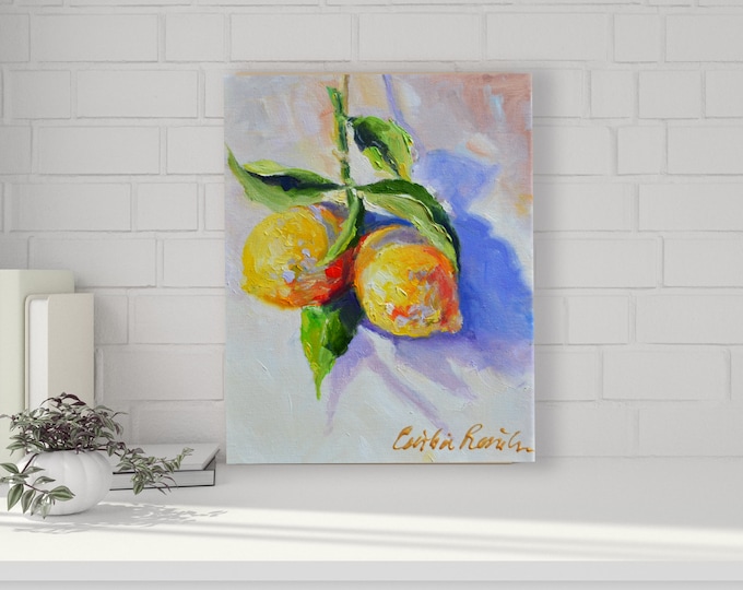 Painting of TWEE SUURLEMOENE | Still Life Painting of Fruit Art Work by ...