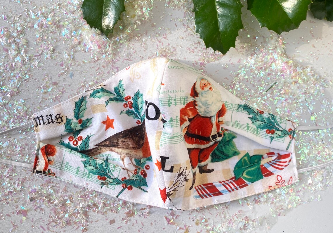 Holiday Face Mask | SANTA MASK | Stocking Stuffer | Christmas Cloth ...