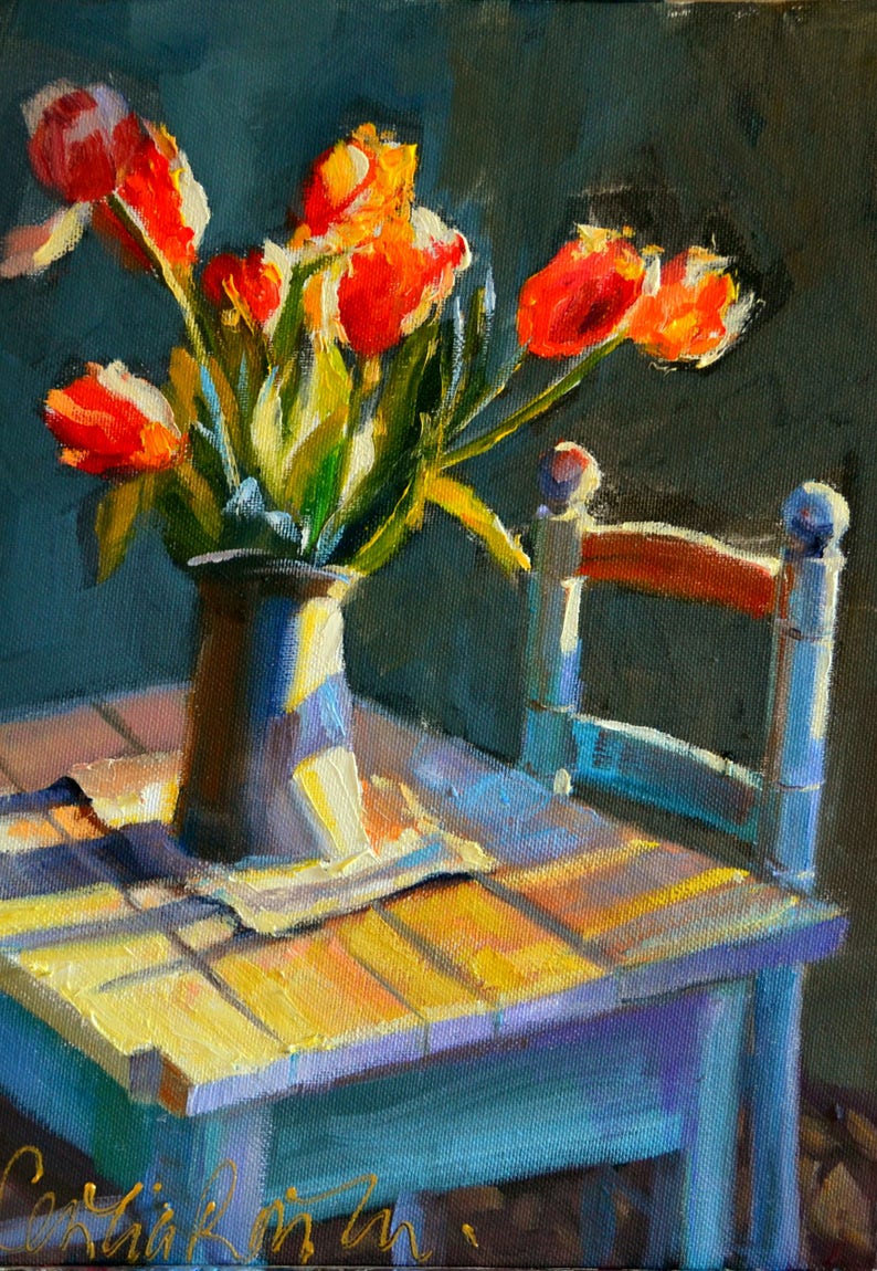 TULIP Still Life Hanging Art Giclee Print of KOMBUISTAFEL - Etsy